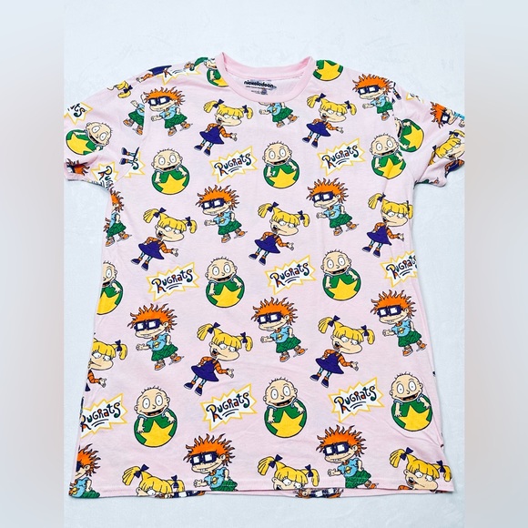 Nickelodeon | Shirts | Nickelodeon Rugrats Pink Tshirt Mens Size Large ...
